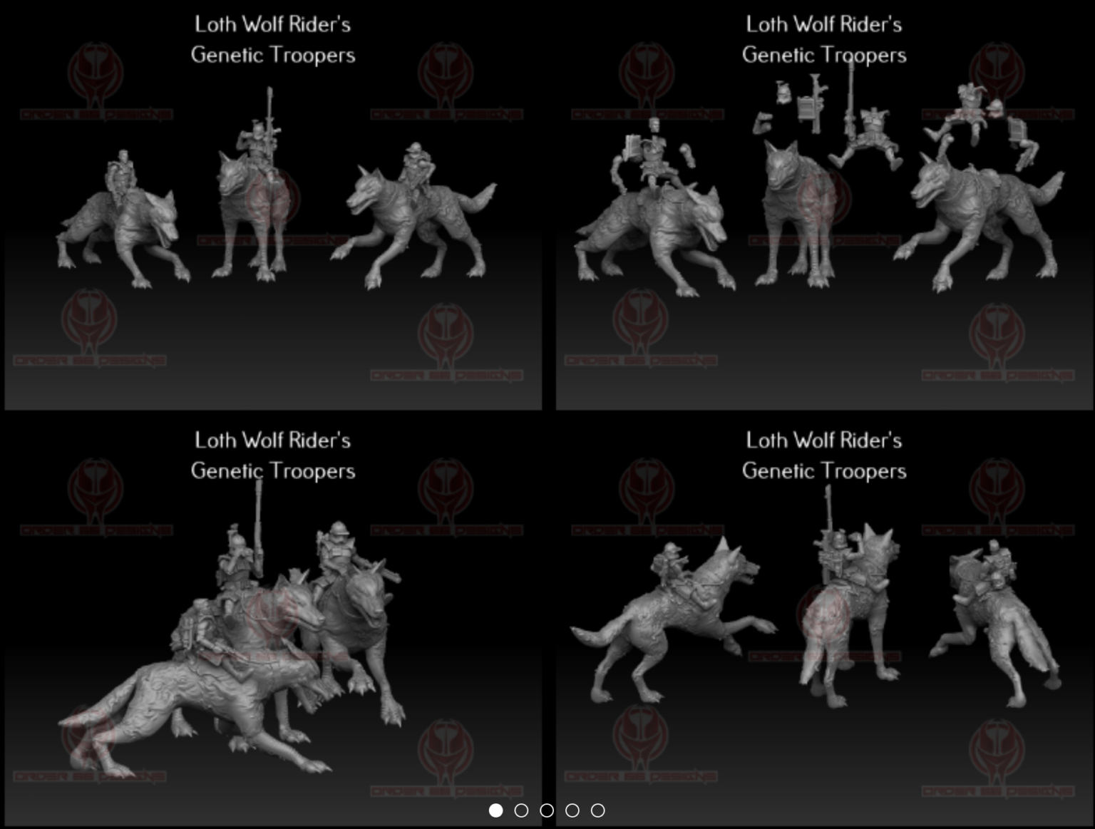 Loth Wolf with Riders – The Resin Engine