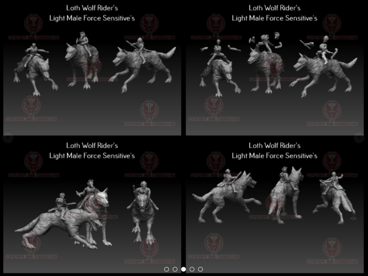 Loth Wolf with Riders – The Resin Engine