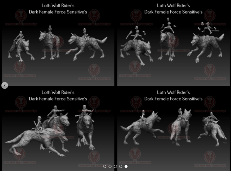 Loth Wolf with Riders – The Resin Engine