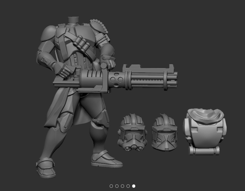 Battlefront Heavy Trooper with Sentry Gun - The Resin Engine