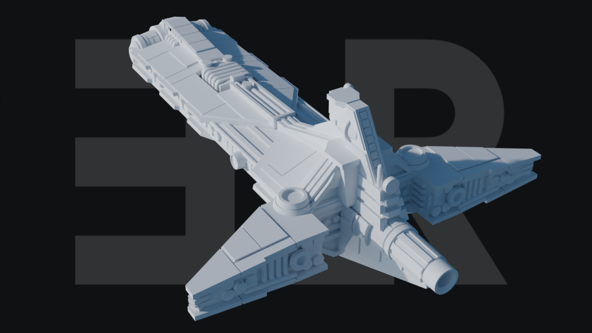Pelta-class frigate STL – The Resin Engine